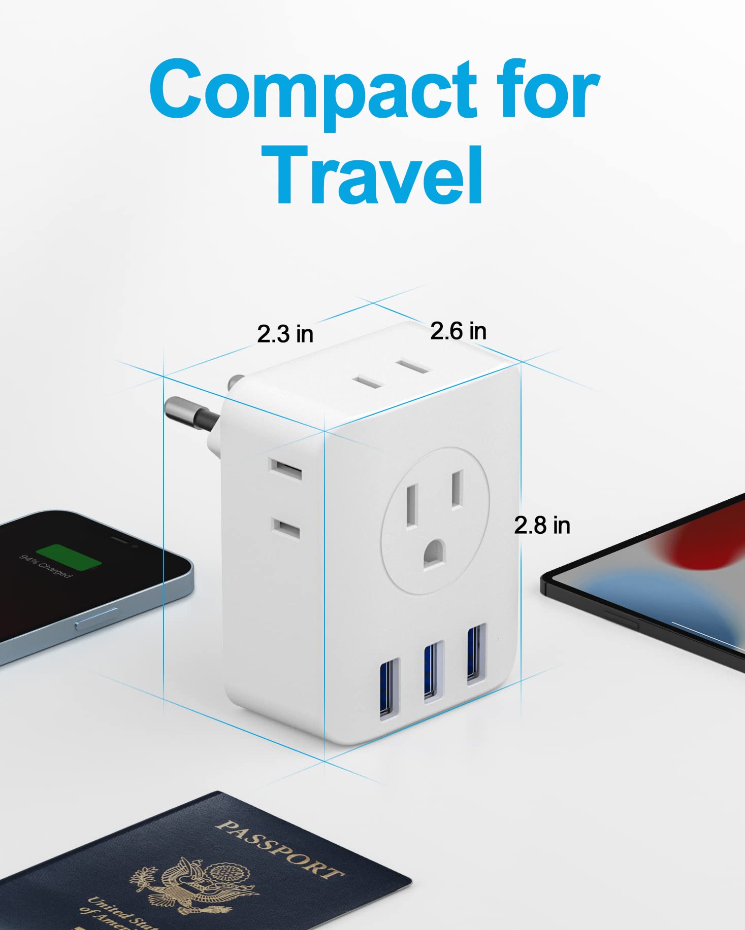 Snapklik.com : European Travel International Plug Adapter