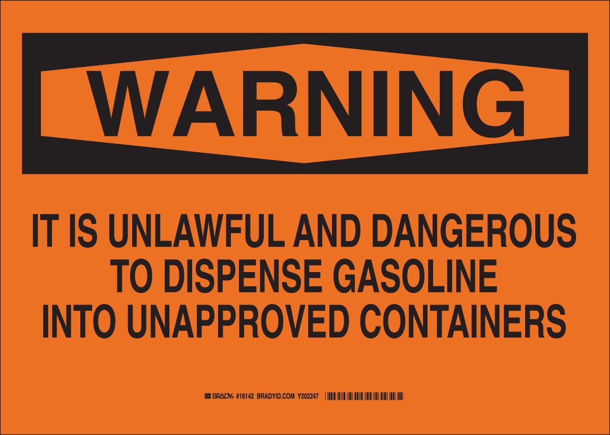 Brady 16145 Aluminum, 10" X 14" Warning Sign Legend, "It Is Unlawful ...