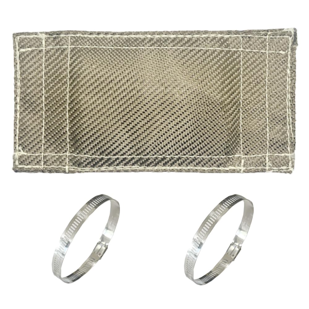 Amazon.com: DEGEOBERLIN Titanium Pipe Heat Shield 4'' x 8'' Exhaust ...