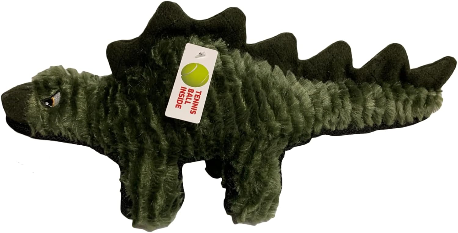 Steel Dog Ruffian Stegosaurus, Large Plush Dinosaur Dog Toy, Tough ...