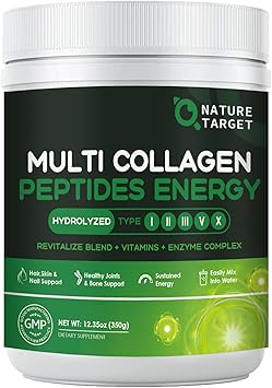 Amazon.com: NATURE TARGET Multi-Collagen-Peptides-Powder - Hydrolyzed ...