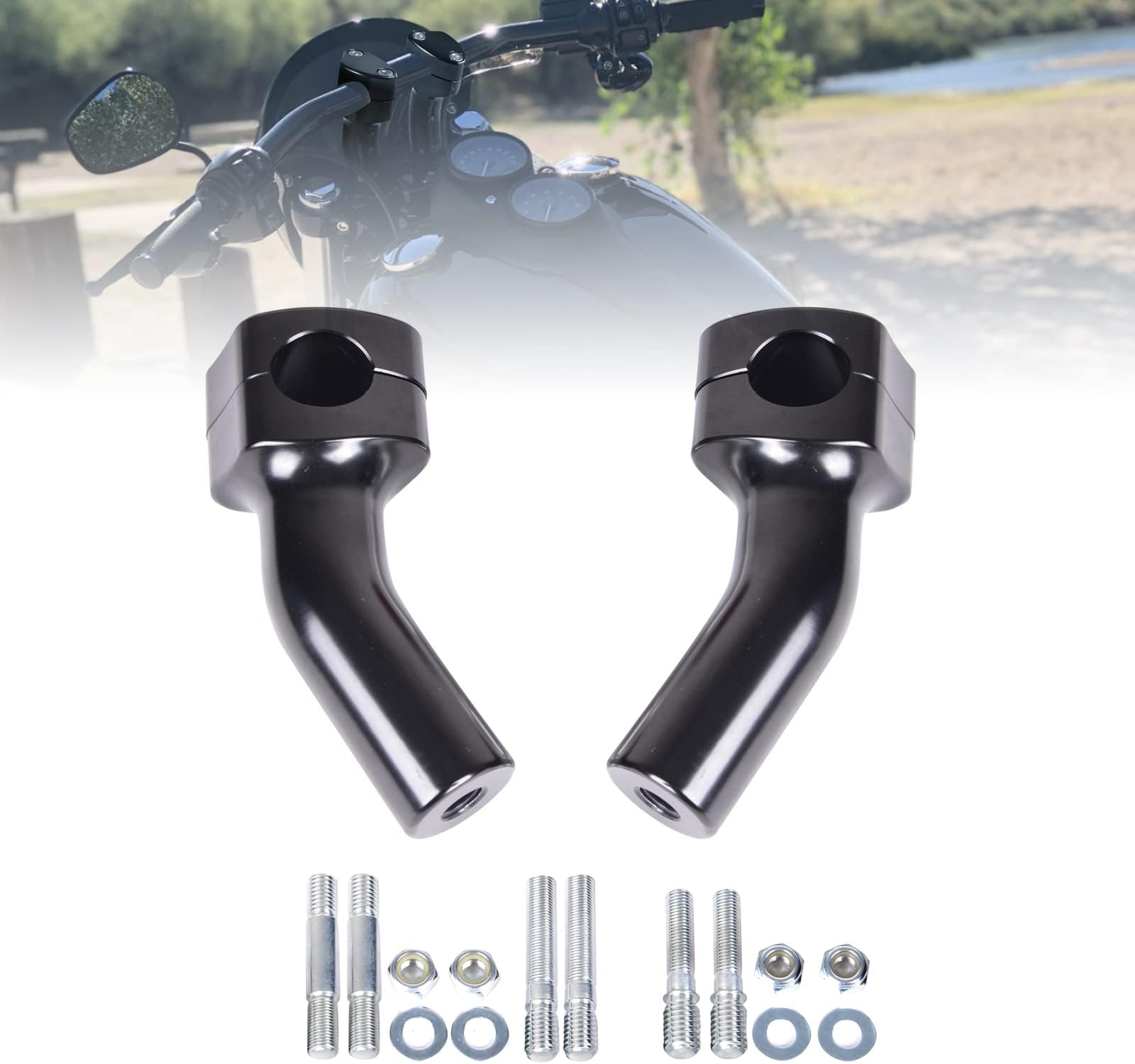 Amazon.com: Goldfire 4" Harley Pullback Handlebar Risers Clamp for 1 ...
