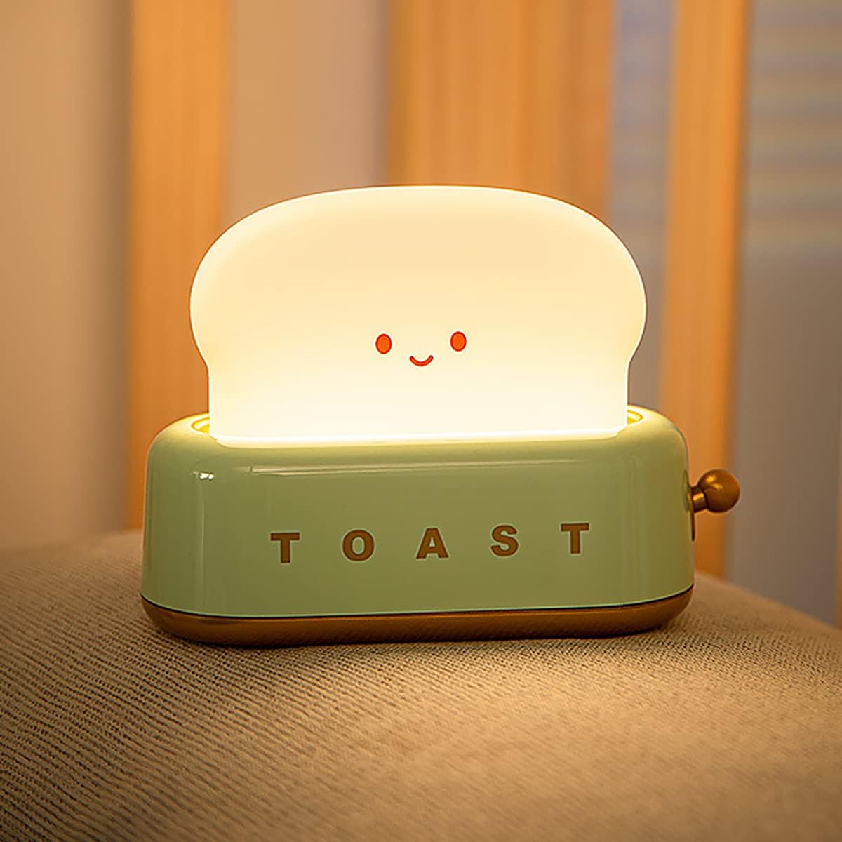 MTFun Toast Night Light LED Cute Bread Night Lamp USB Charging Toaster ...
