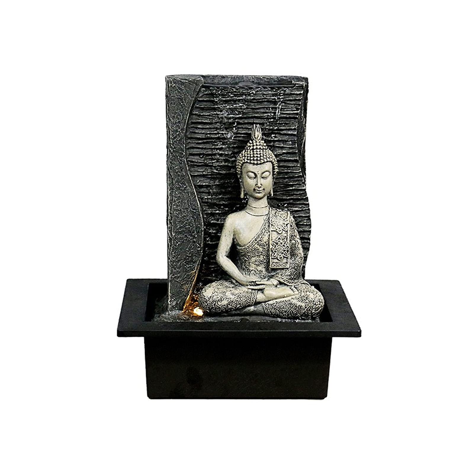 Indoor Fountain 12 2 In Buddha Tabletop Waterfall Fountain Fengshui ...