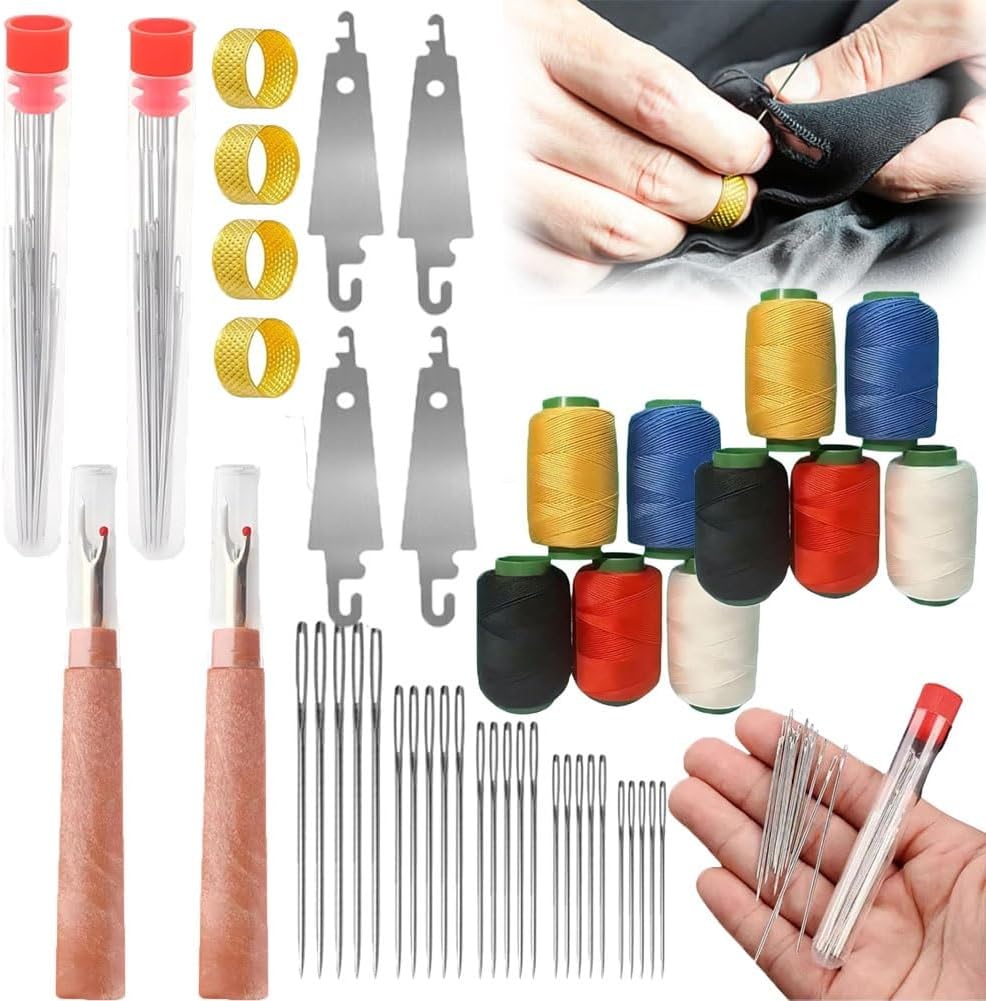 Amazon.com: 34PCS Big Eye Steel Needles Set, Stainless Steel Needle ...