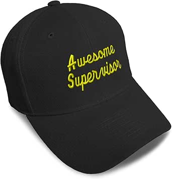 Amazon.com: Baseball Cap Encouragement Awesome Supervisor Embroidery ...