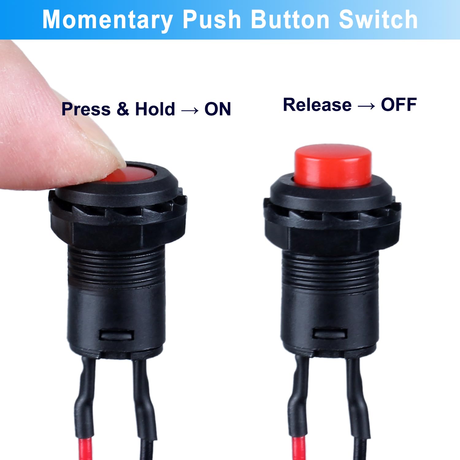 Snapklik.com : DMWD 12-Pack 12mm Mini Momentary Push Button Switch AC ...