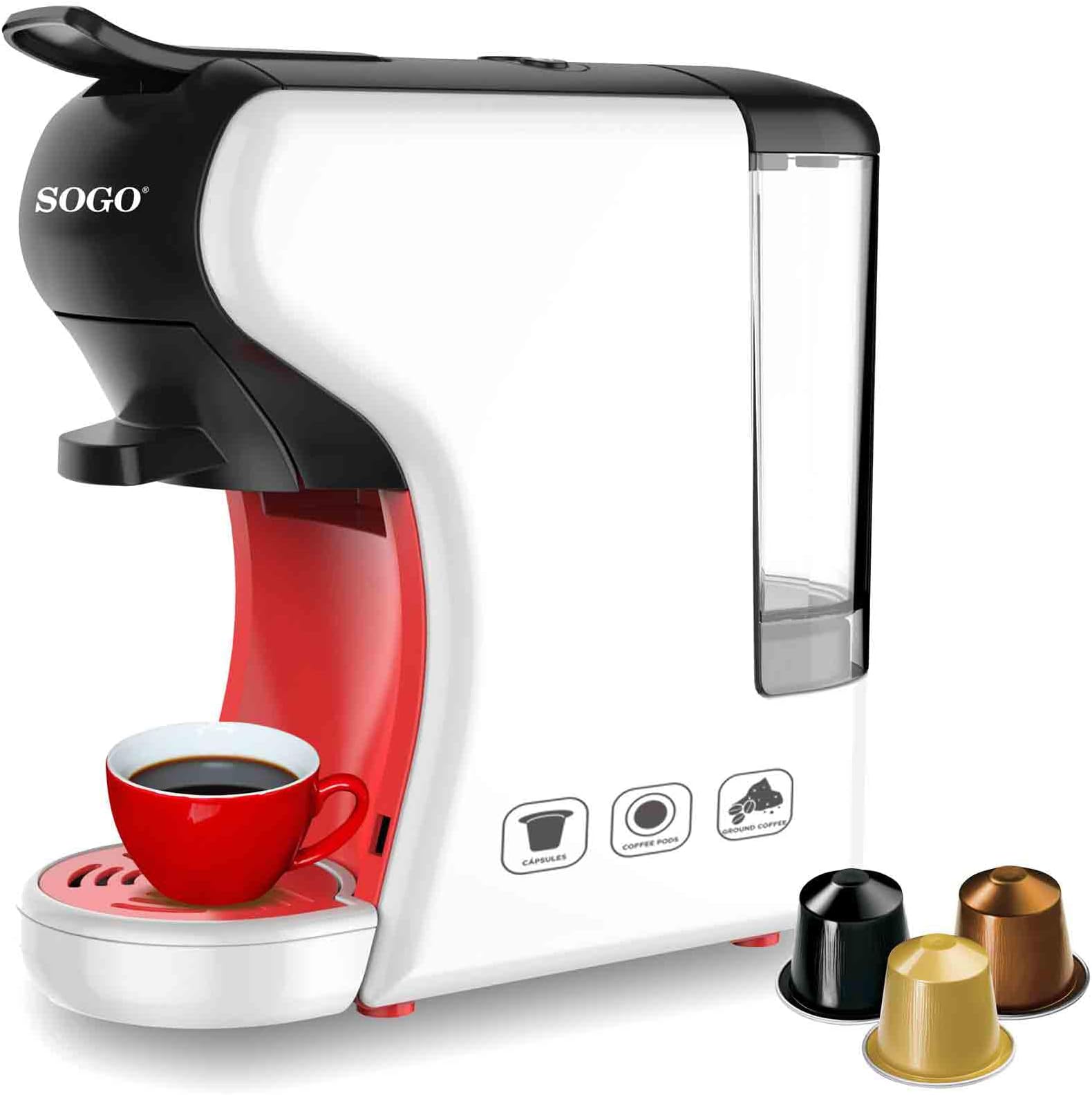 SOGO Macchina da caffè universale a capsule 3in1 - Macchina da caffè ...