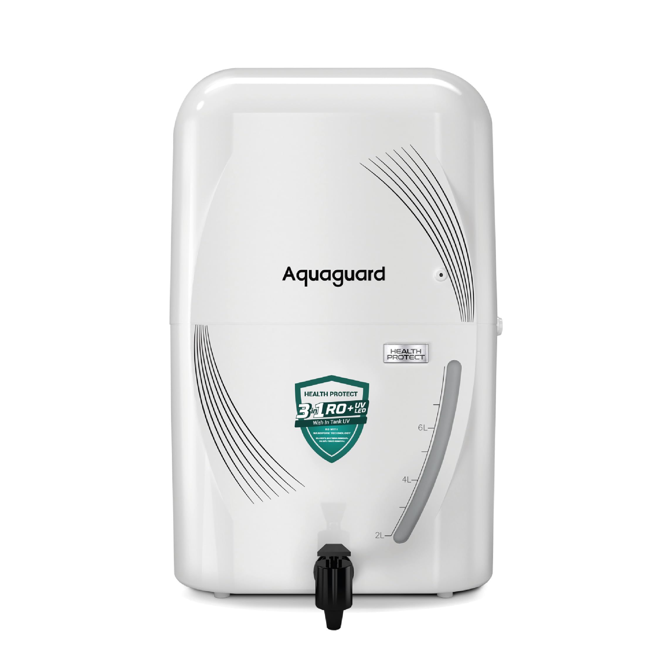 Aquaguard Health Protect 3-in-1 RO+UV Water Purifier | 30x Impurity ...