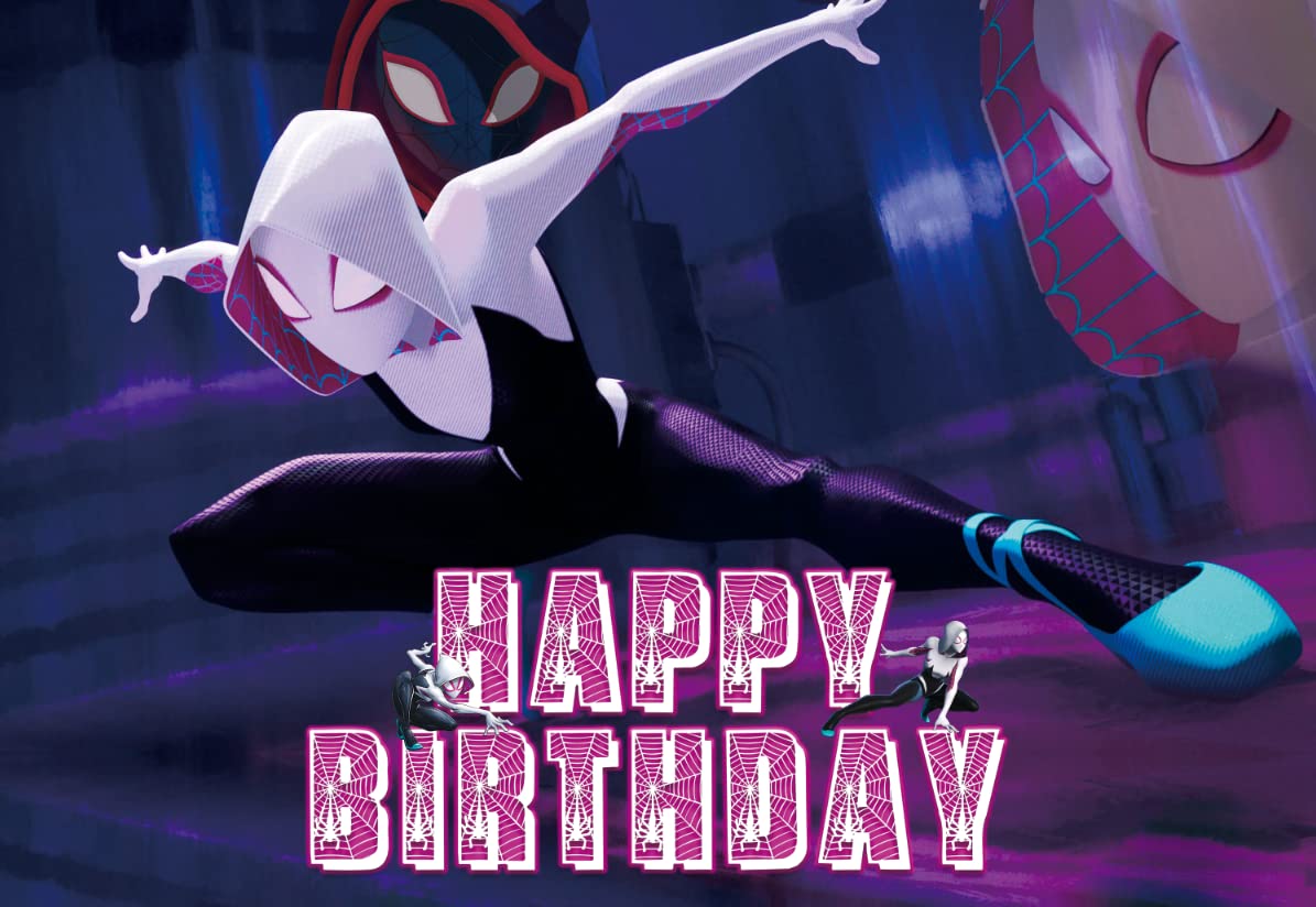 Happy Birthday 20 Pcs Spider Birthday Decorations, Spider Number 5 Foil ...