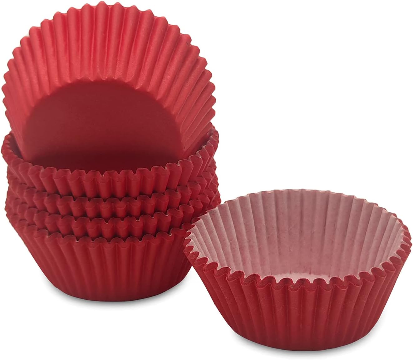 Bakehope, 150-Count Classic Red Greaseproof Paper Baking Cups, Standard ...