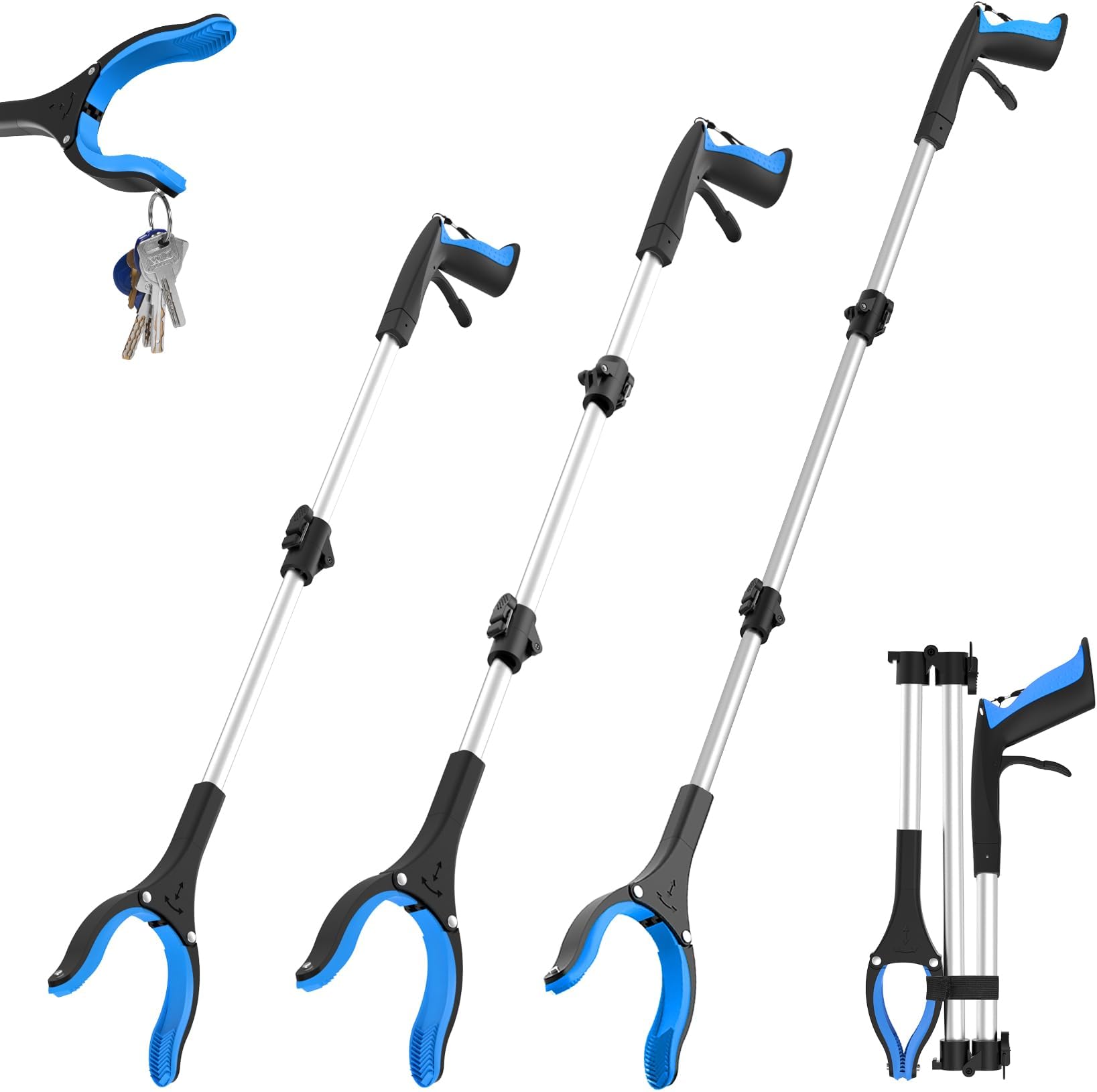 Amazon.com: REWKCY 34" Grabber Reacher Tool, 2-Pack Foldable Reacher ...
