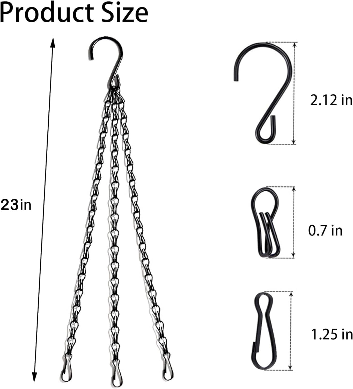 Snapklik.com : PCTC 3 Pack 23 Inch Hanging Basket Chain,Hanging Plant ...
