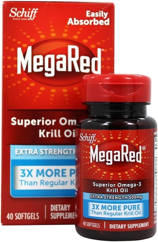 Amazon.com: Schiff MegaRed Krill Oil High Concentration 750mg 80 ...