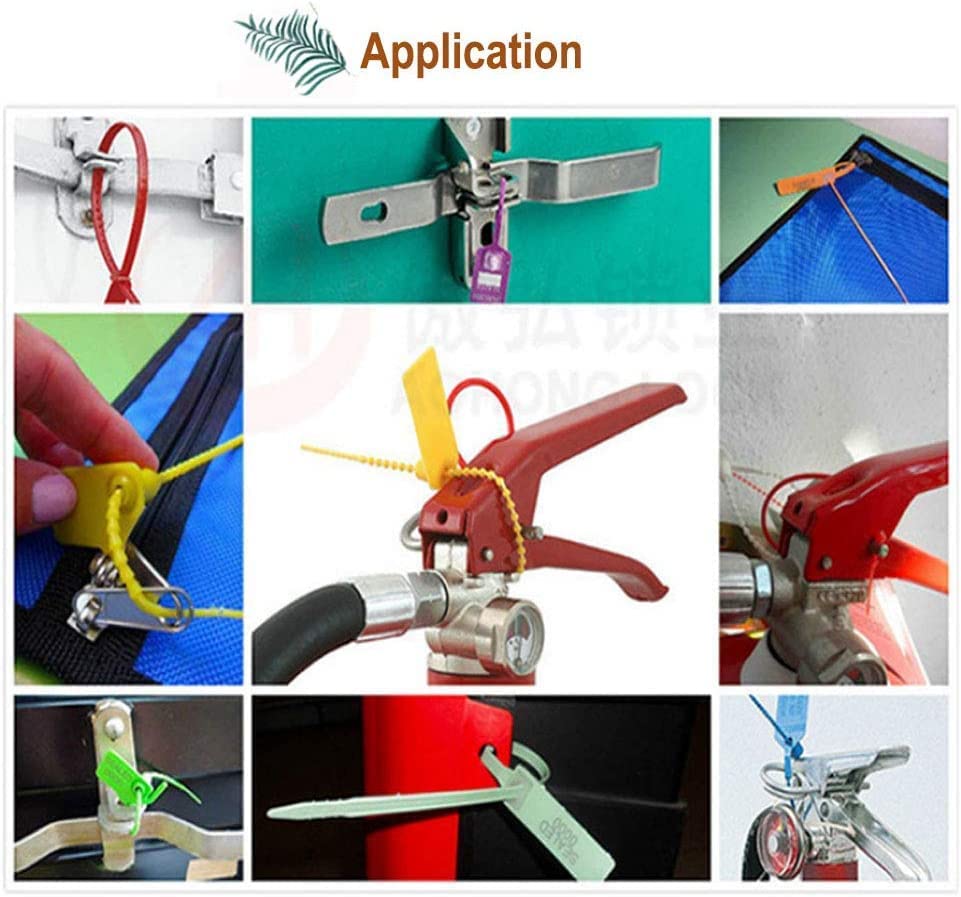 Snapklik.com : 100 Plastic Tamper Seals, Zip Ties For Fire ...