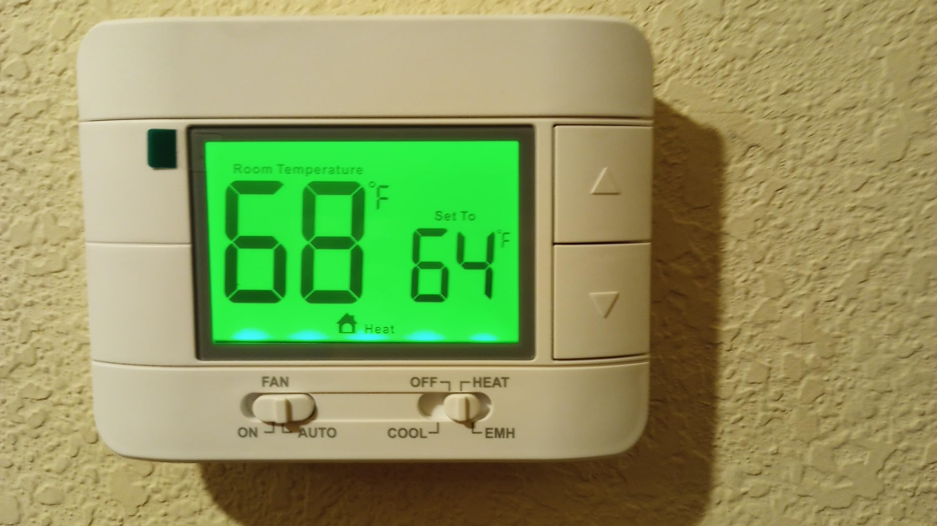 Garystat Non-Programmable Heat Pump Thermostat for House 2 Heat/1 Cool ...