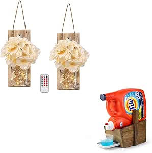 Amazon.com: HOMKO Decorative Mason Jar Wall Decor and Laundry Soap ...