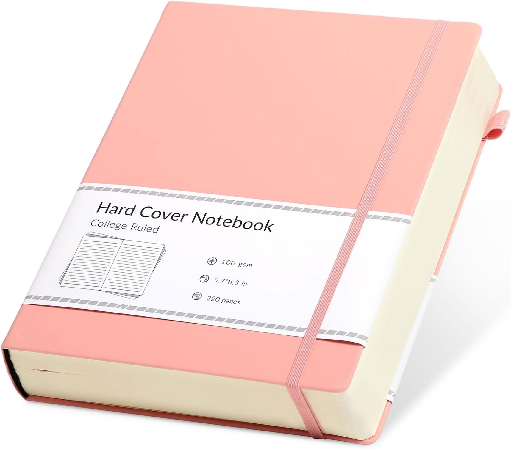 Amazon.com : CAGIE Pink Journal Notebook for Women, 320 Pages College ...