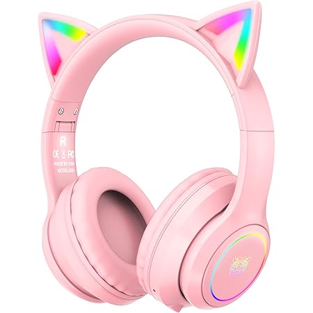 Amazon.com: SIMGAL Bluetooth Cat Ear Headphones for Kids, Wireless ...