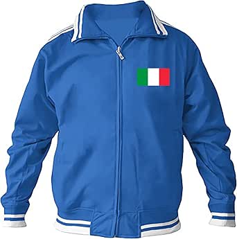 Outfittz Men's & Women Italian Pride, Italia Italy Track Blue Jacket at ...