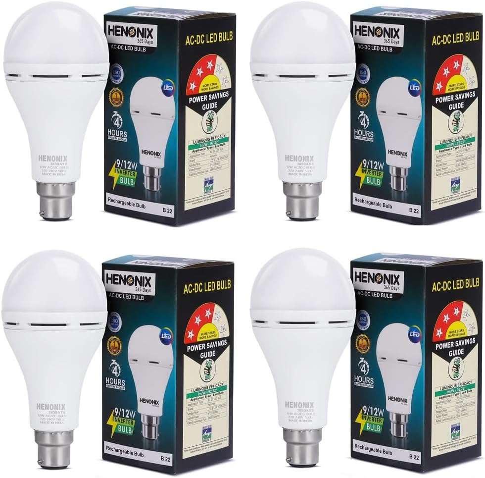 Halonix 15 Watt B22 LED White Rechargeable Emergency light Inverter ...