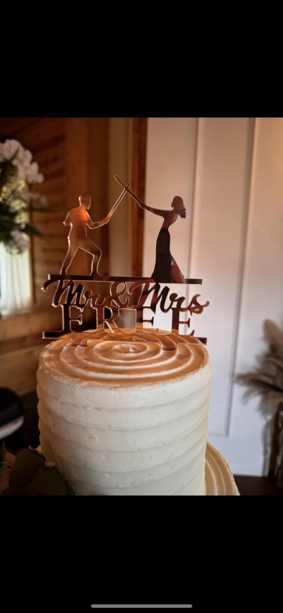 Amazon.com: Space Inspired Bride And Groom Wedding Cake Topper ...