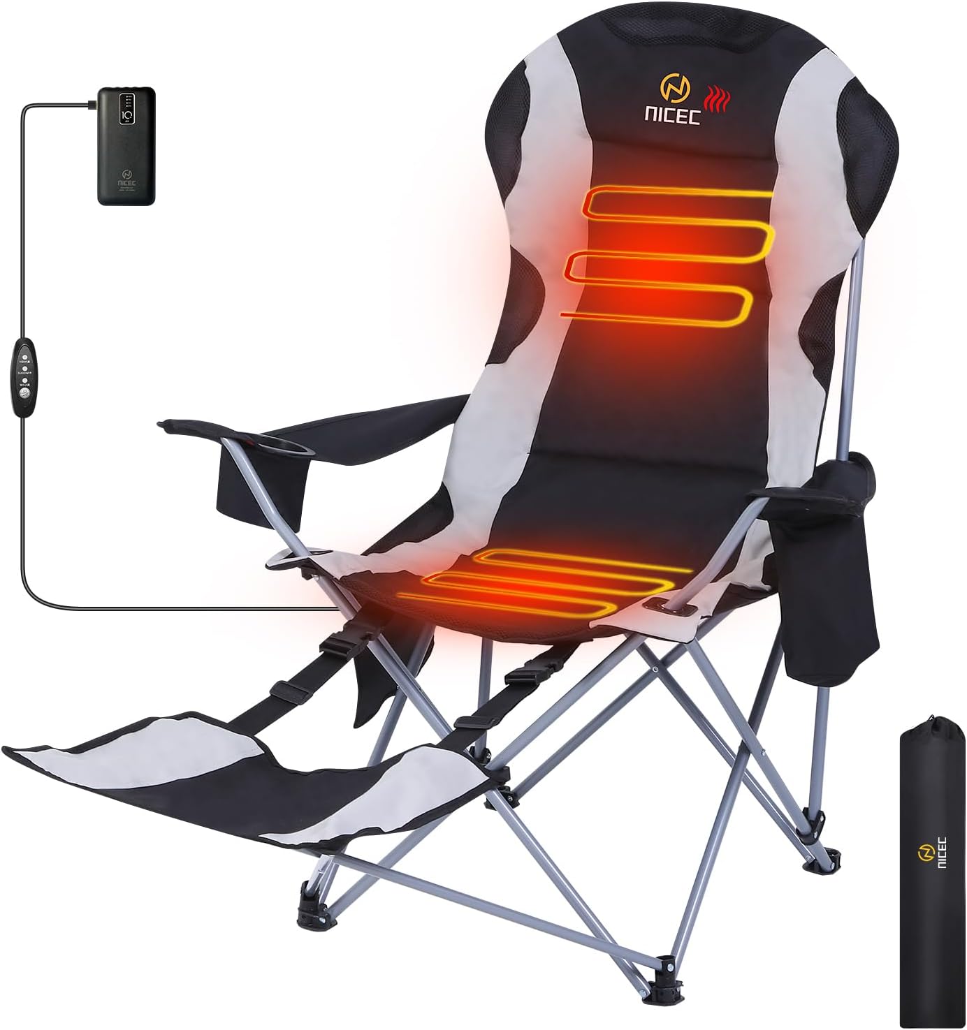 Nice C Heated Camping Chair, Heated Chairs Outdoor, Folding Chair ...