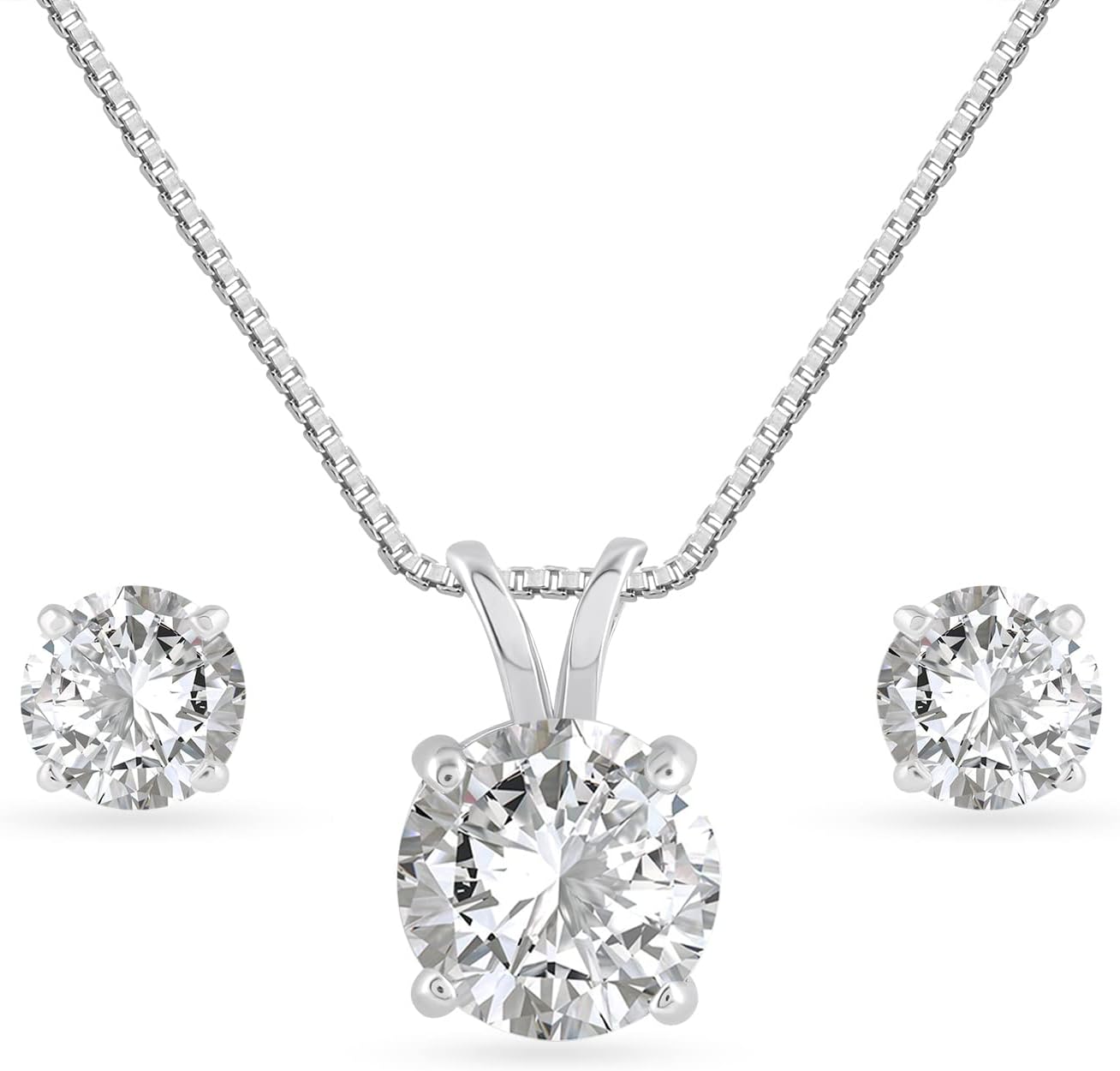 Amazon.com: ZKS Designs 925 Sterling Silver White Quartz Pendant and ...