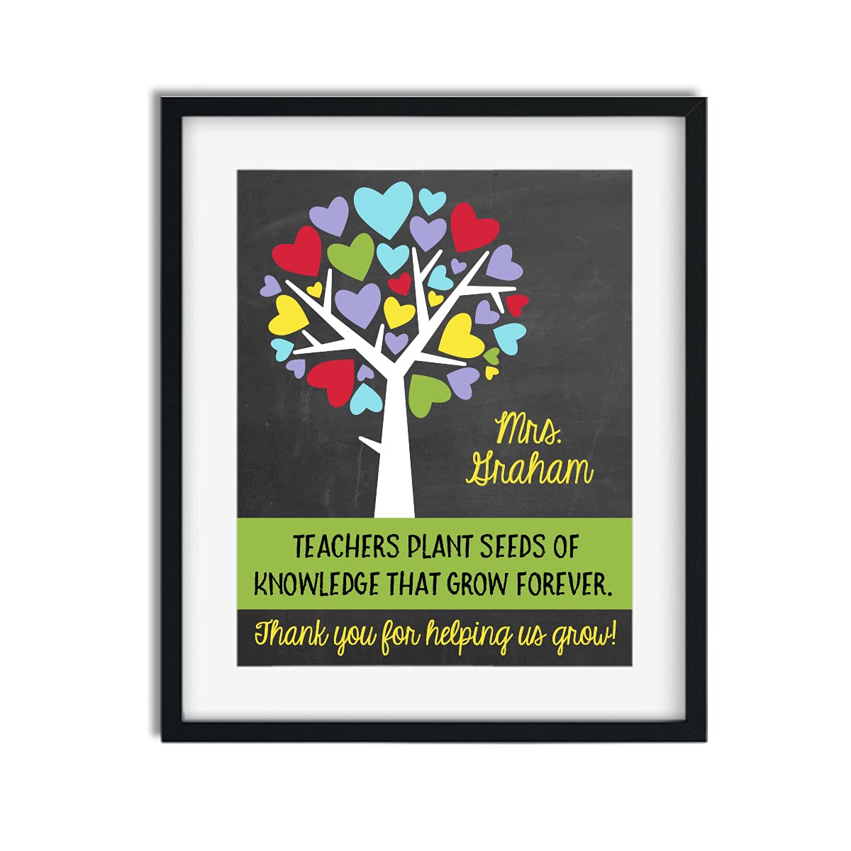 Amazon.com: CANARY ROAD Personalized Teachers Plant Seeds of Knowledge ...