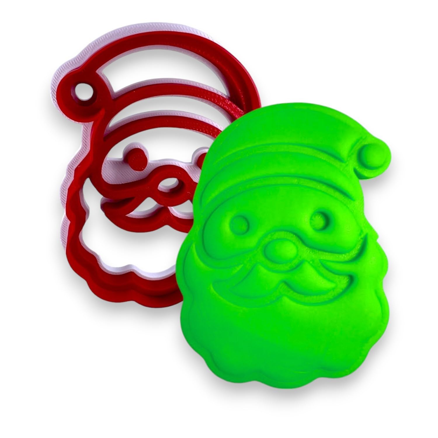 Amazon.com: BBEventsINC 3D Printed Santa Face Christmas Cookie Cutter ...