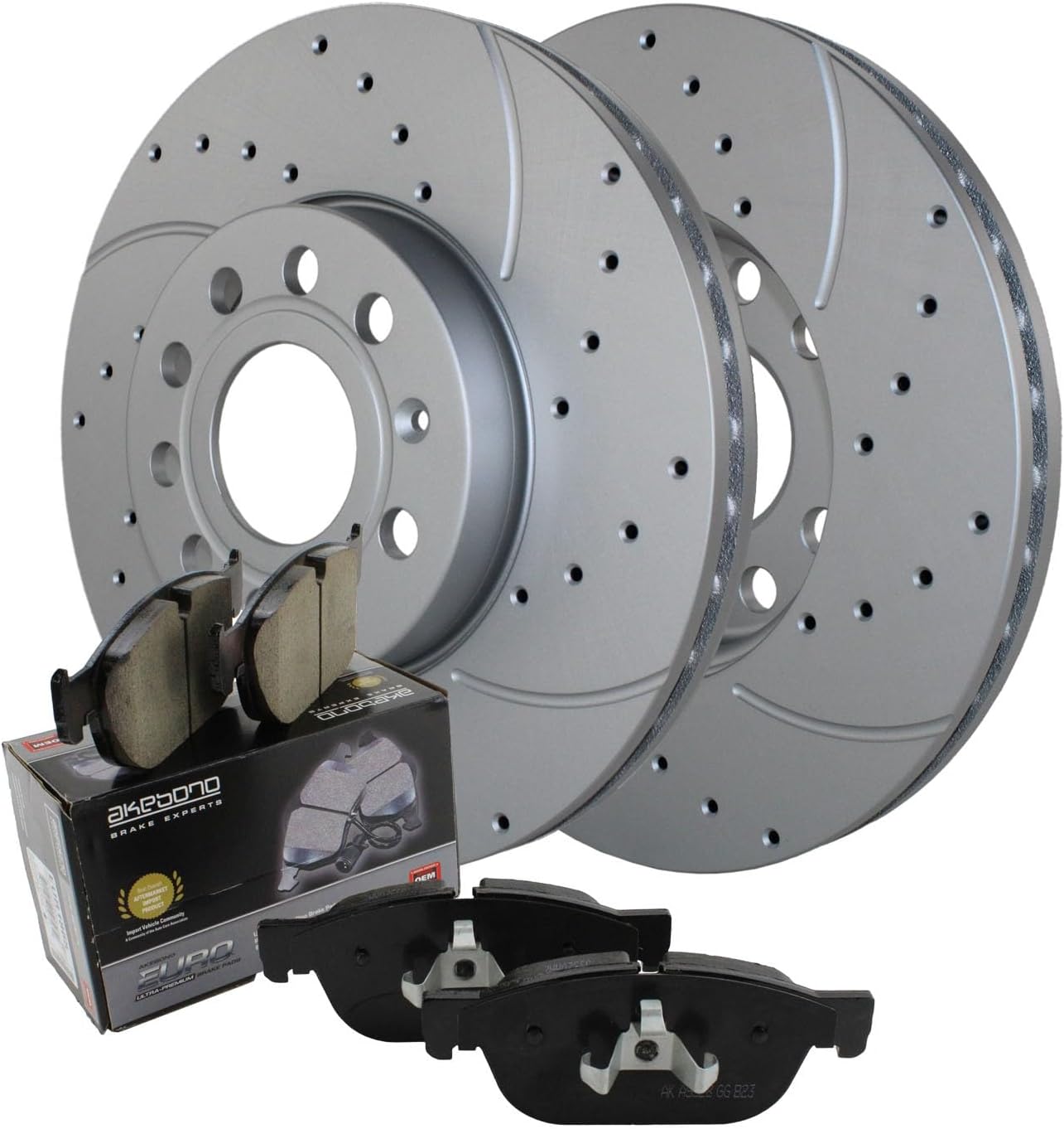 Amazon.com: Bison Performance Drilled Slotted Coated Vented 288mm 5 ...