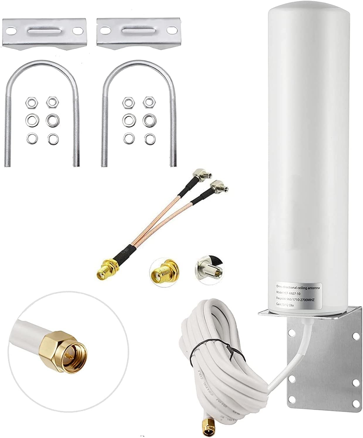 Supaerial High Gain 10-12dBi 4G LTE Antenna SMA Male/Dual TS9 Aerial ...