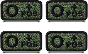 Amazon.com: 4 Packs Type O+ POS Positive Tactical Army Green Hook and ...