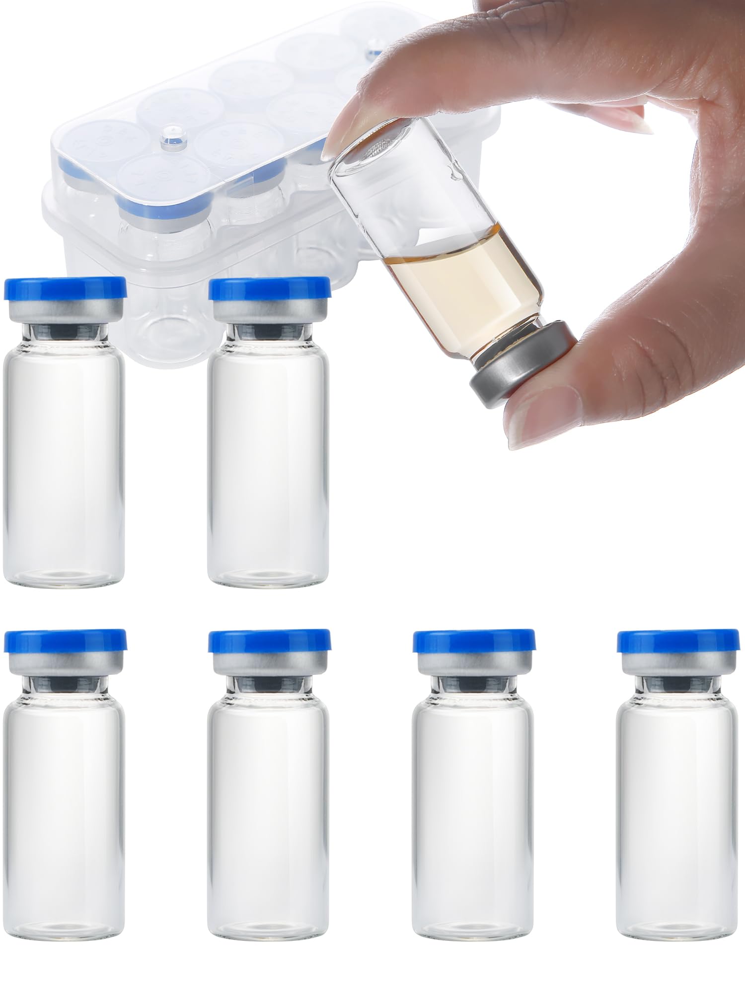 Snapklik.com : 10ml Glass Vials For Injections, Self-Healing Injection ...