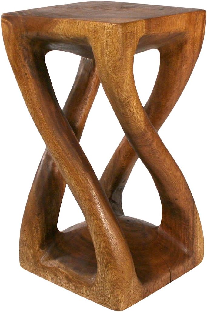 Amazon.com: Strata Furniture Vine Twist Stool, Walnut : Home & Kitchen