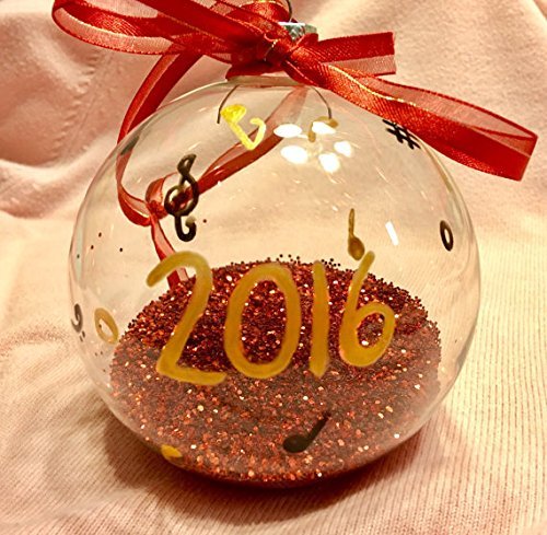 Amazon.com: 2016 Hand Painted Music Note Glass Ornament : Handmade Products