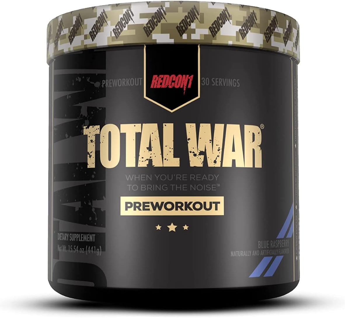 Amazon.com: REDCON1 Total War Pre Workout Powder, Blue Raspberry - Beta ...