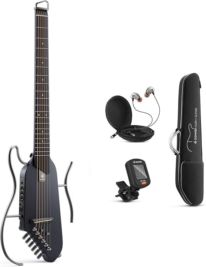 Amazon.com: Donner HUSH-I Guitar For Travel - Portable Ultra-Light and ...