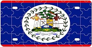 Amazon.com: Belize Flag License Plate Cover Car Accessories National ...