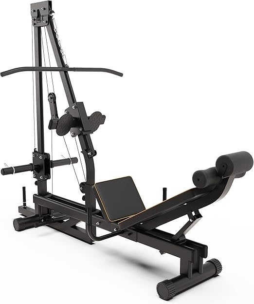 Synergee Leg Press Machine with LAT Pull Down Attachment. Glute, Ham ...