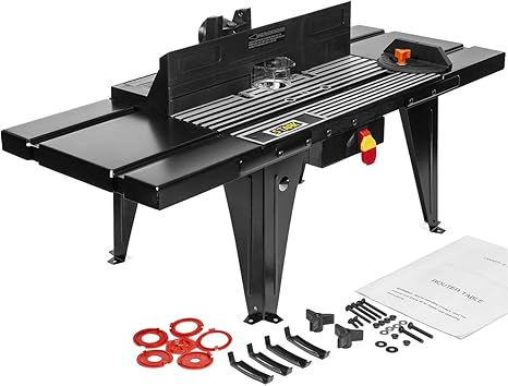 XtremepowerUS Deluxe Bench Top Aluminum Electric Router Table Wood ...