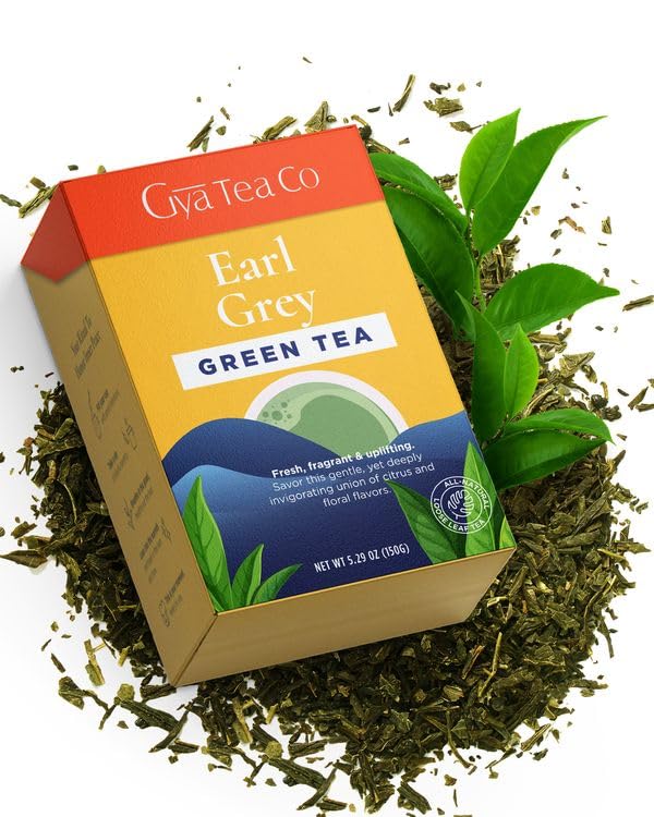 Amazon.com : Gya Tea Co Earl Grey Green Tea Loose Leaf - Earl Grey Tea ...