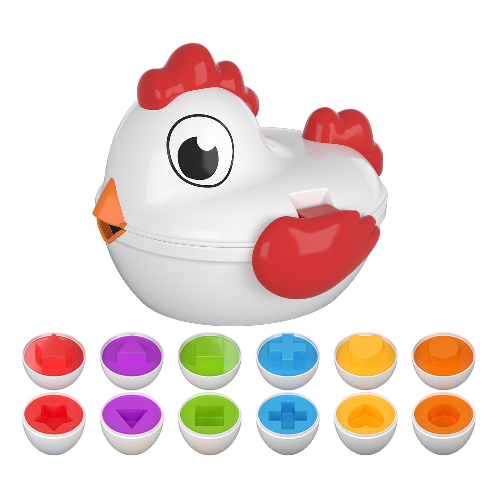 Snapklik.com : TEMI Toddler Chicken Easter Eggs Toys - Color Matching ...