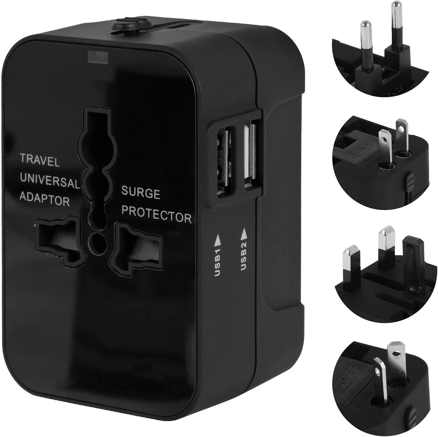 Amazon.com: Travel Adapter, Universal Dual USB Plug Adapter, Worldwide ...