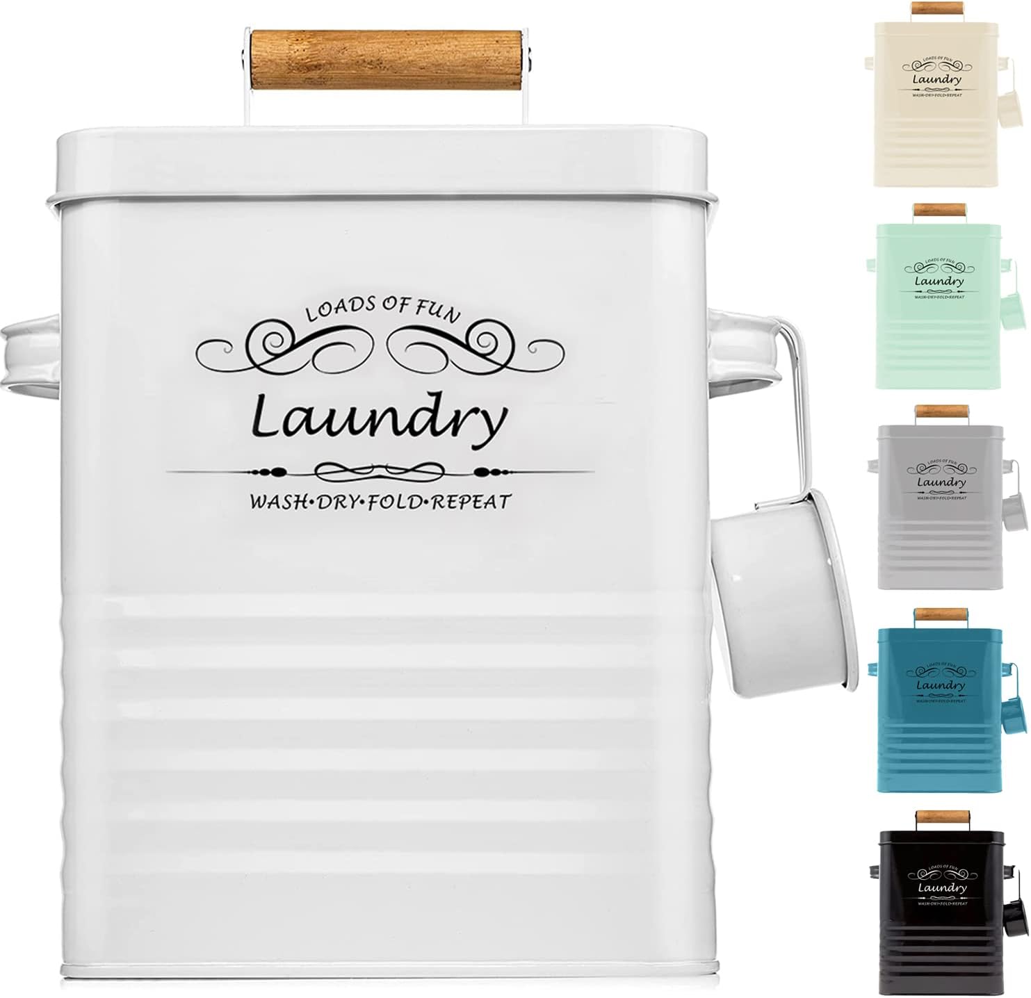 Amazon.com: ELITAPRO Laundry Detergent Storage Container with Scoop ...