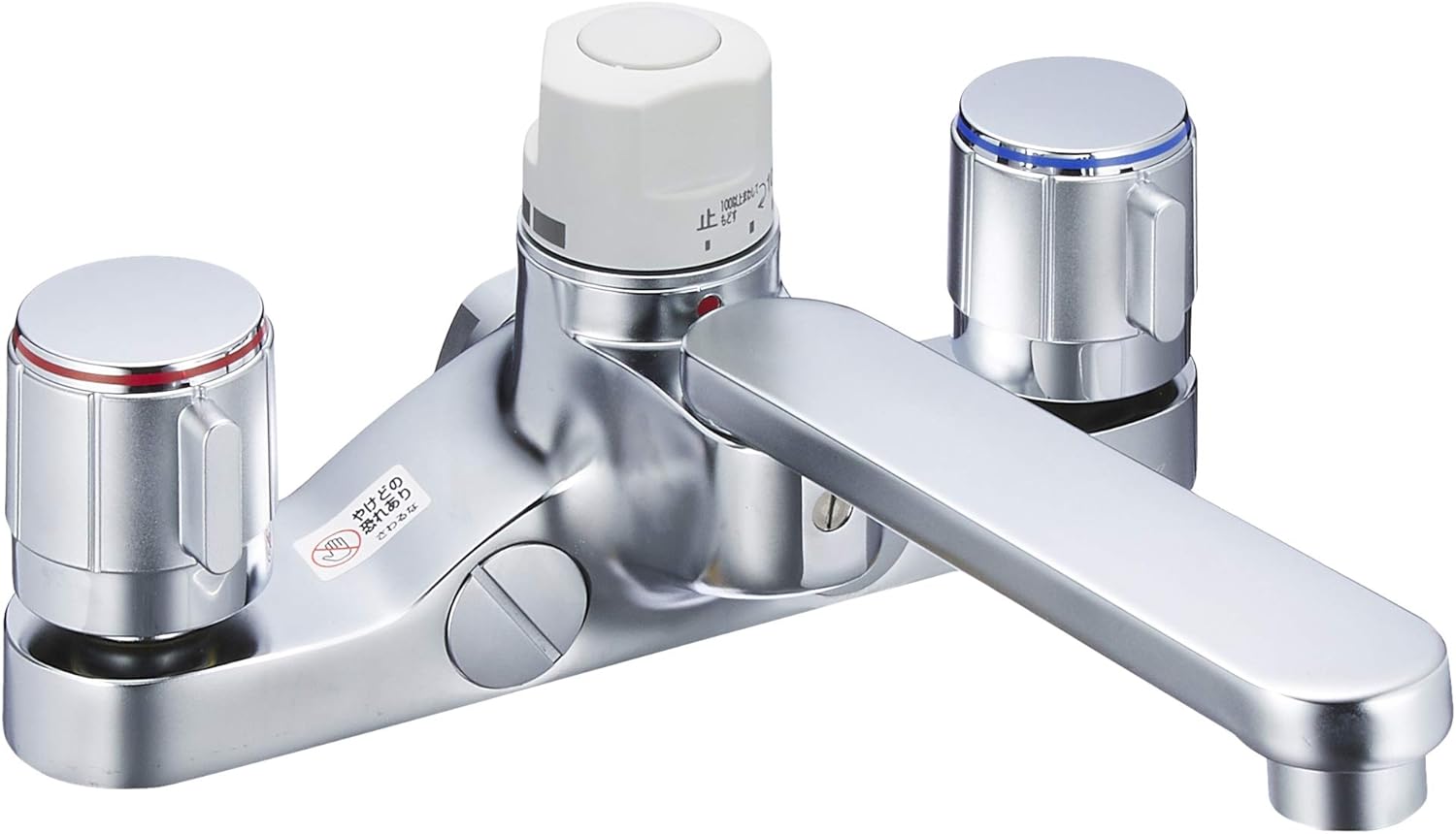 Amazon | KVK ケーブイケー デッキ形定量止水付2ハンドル混合栓 【KM296】 | 浴室水栓