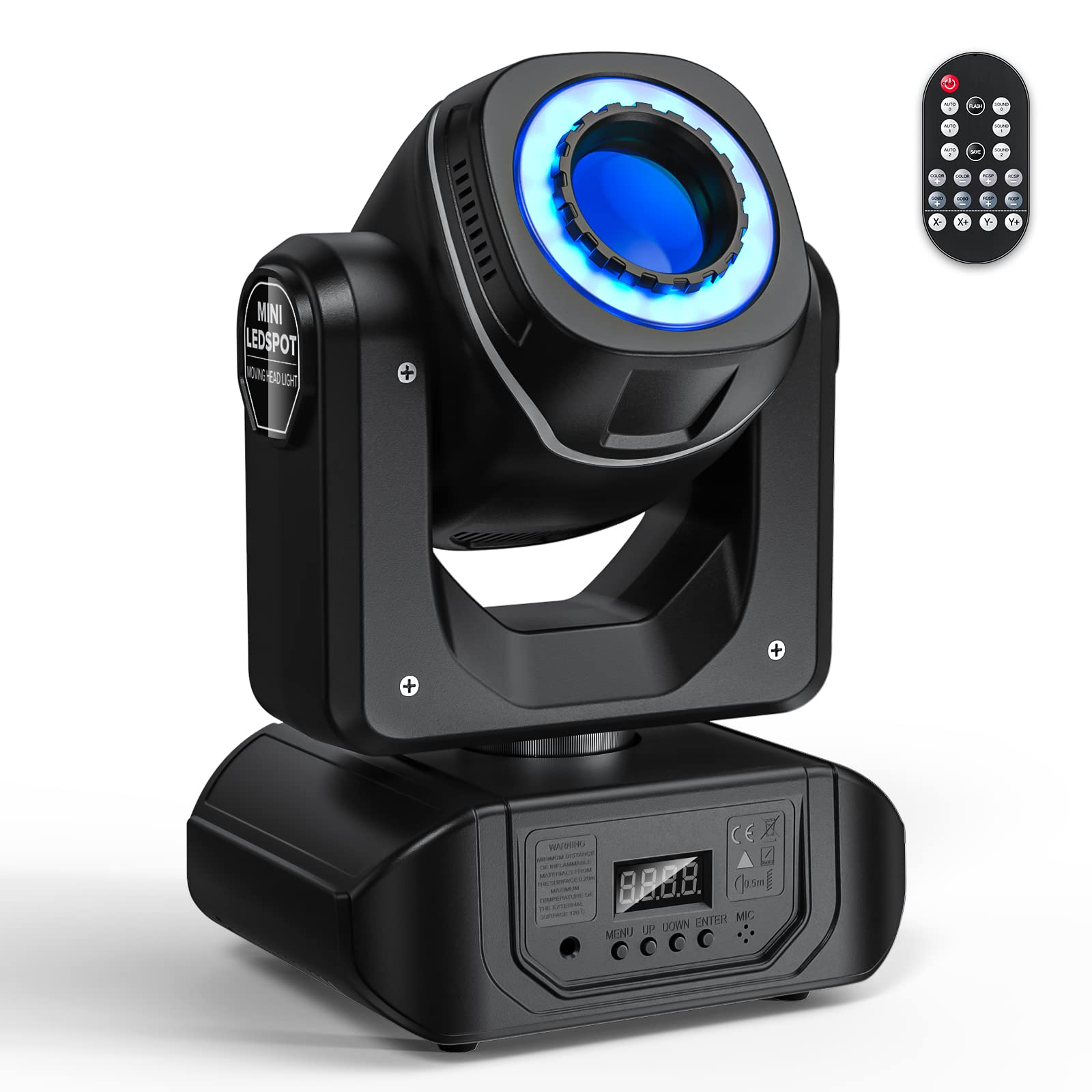 U`King DJ Moving Head Lights, 60W Stage Lights Beam Spotlight 8 Color 8 ...