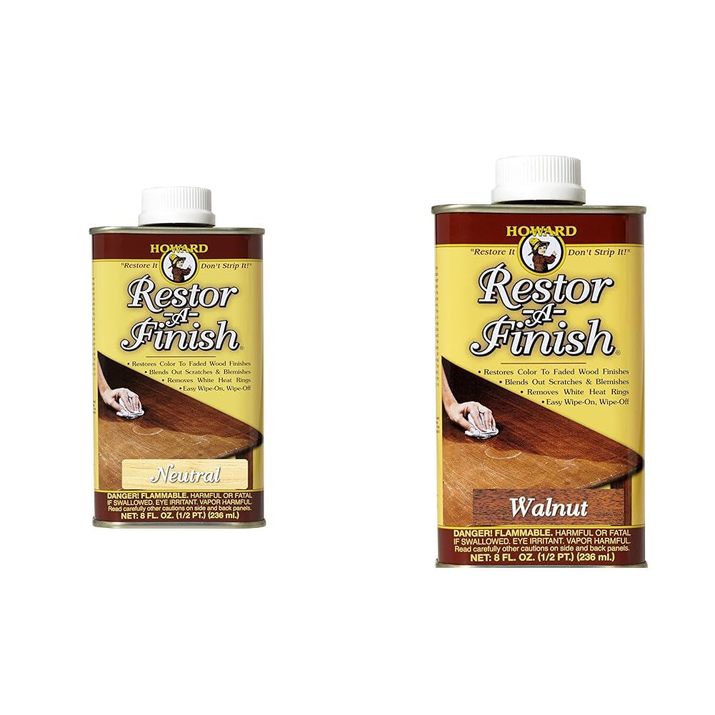 Amazon.com: Howard Neutral Restor-A-Finish 8 oz & Walnut Restor-A ...