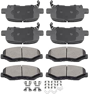 Amazon.com: cciyu D914 D865 8pcs Front & Rear Ceramic Brake Pads Kits 2003-2008 For Honda Pilot ...