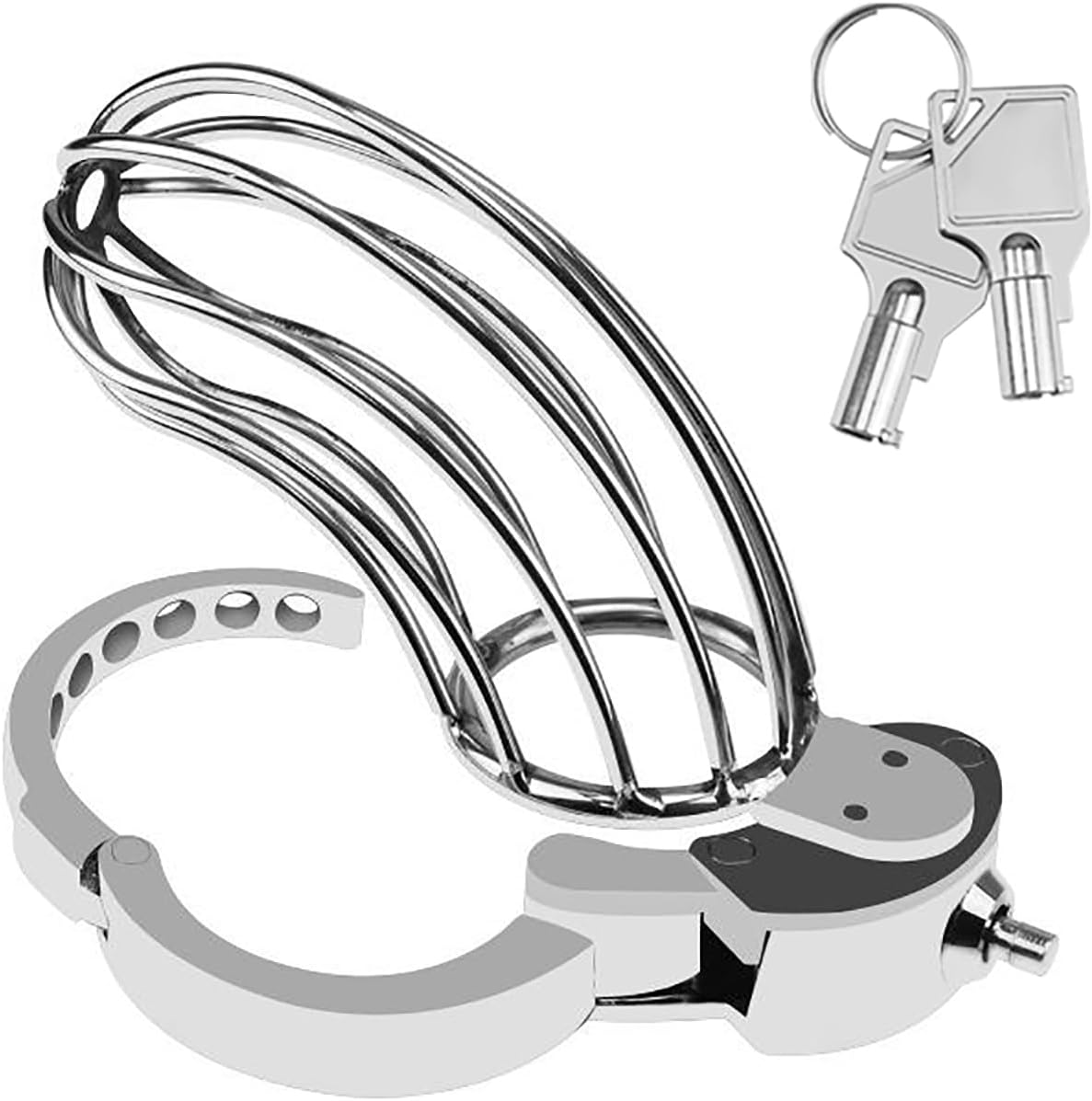 Amazon.com: Naskj Large Male Chastity Cage Devices with Variable Ring ...